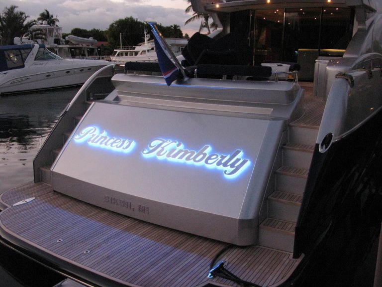 Yacht Signs Fort Lauderdale - Boat Lettering -SignsofReilly.com